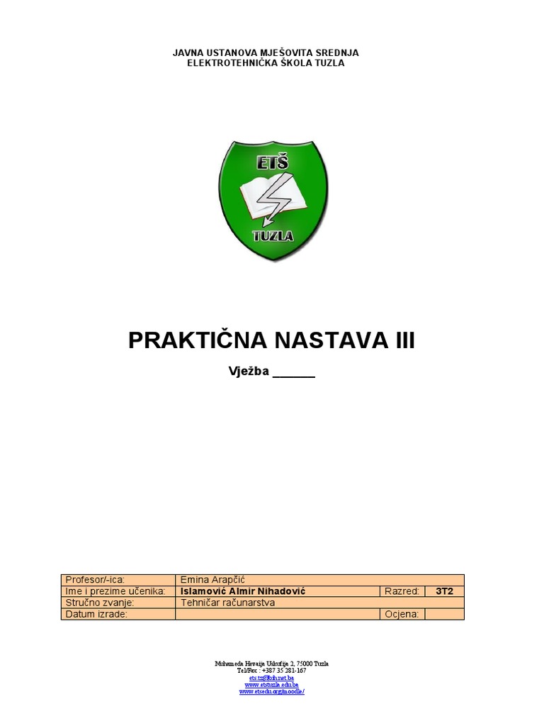 Forma Izvjestaj | PDF