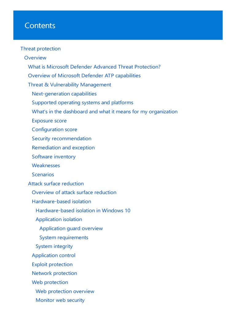 Threat Protection - Windows 10 | PDF | Vulnerability (Computing ...