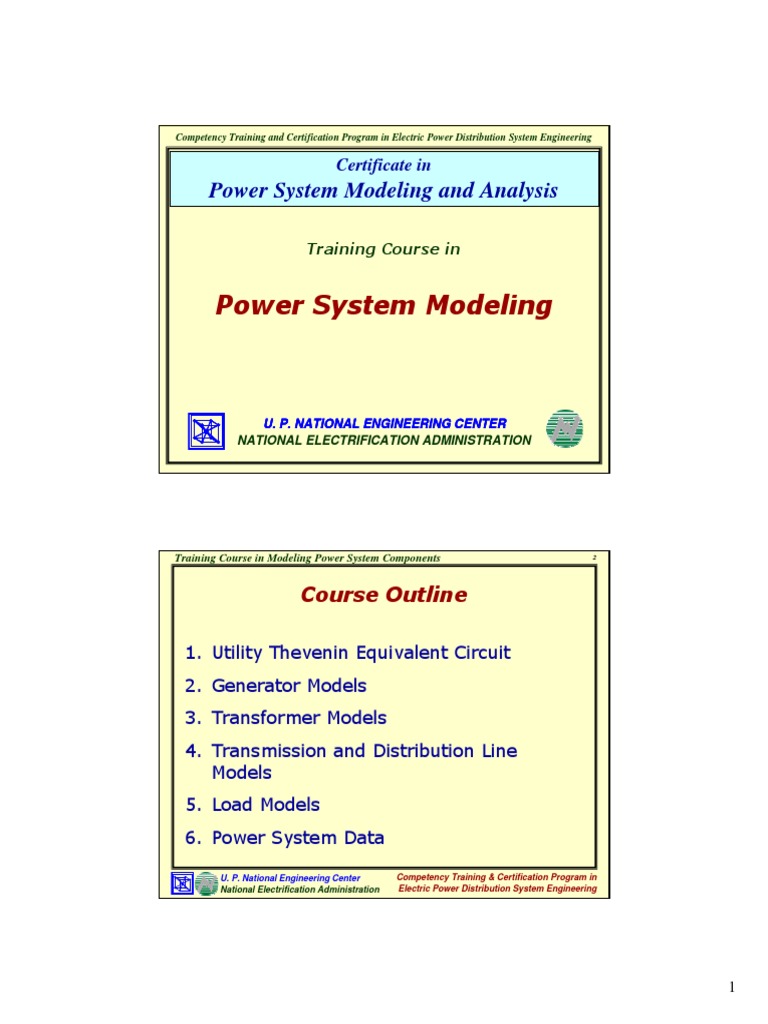 CPT2 - Power System Modeling-5th Batch | PDF | Electrical Network ...