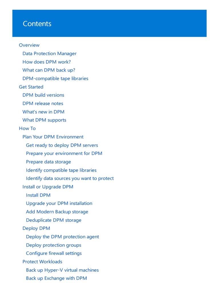 Data Protection Manager Overview and Setup | PDF | Backup | Hyper V