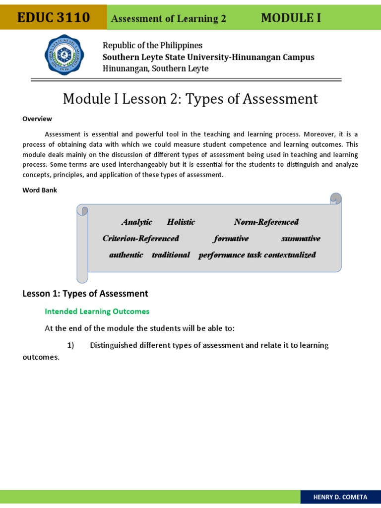 Distinguishing Formative and Summative Assessment: An Analysis of ...