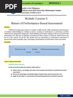 Assessment in Learning 2: Topic: Designing Meaningful Performance-Based ...