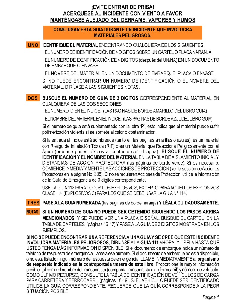 Libro Naranja Hazmat CJR | PDF | Mercancías peligrosas | Ciencias fisicas