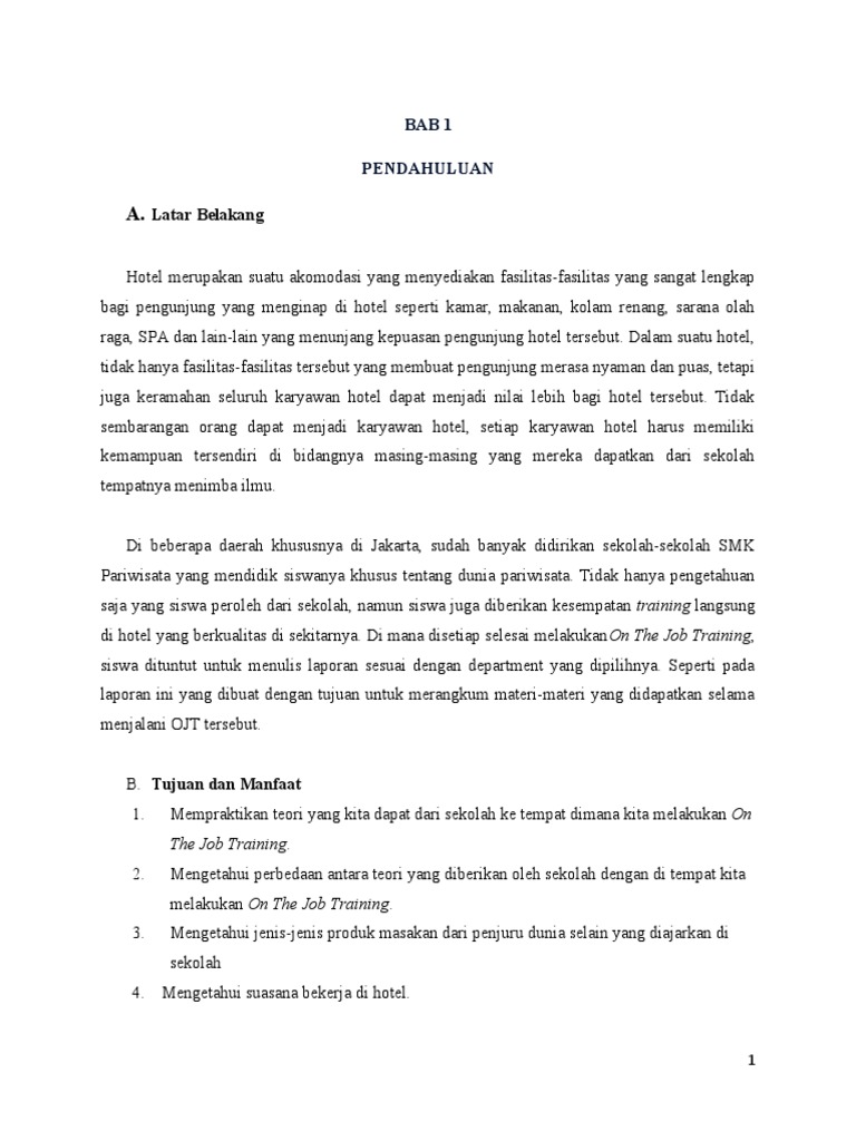 Bab 1 Laporan PKL | PDF