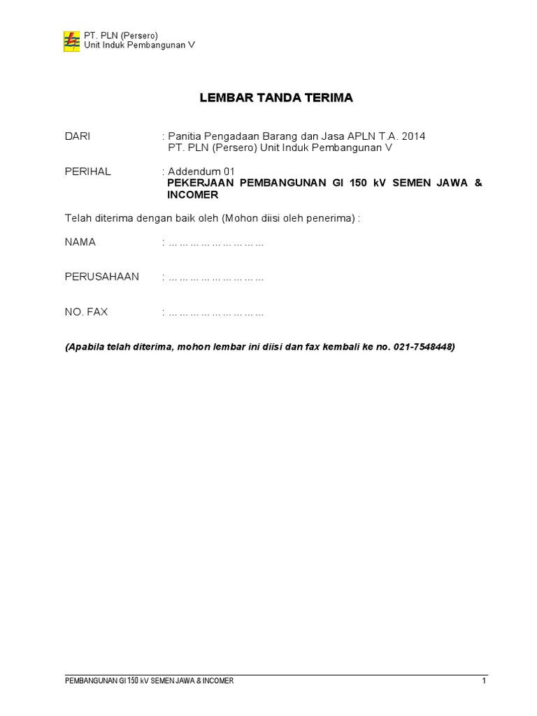 Addendum No. 1-Semen Jawa | PDF