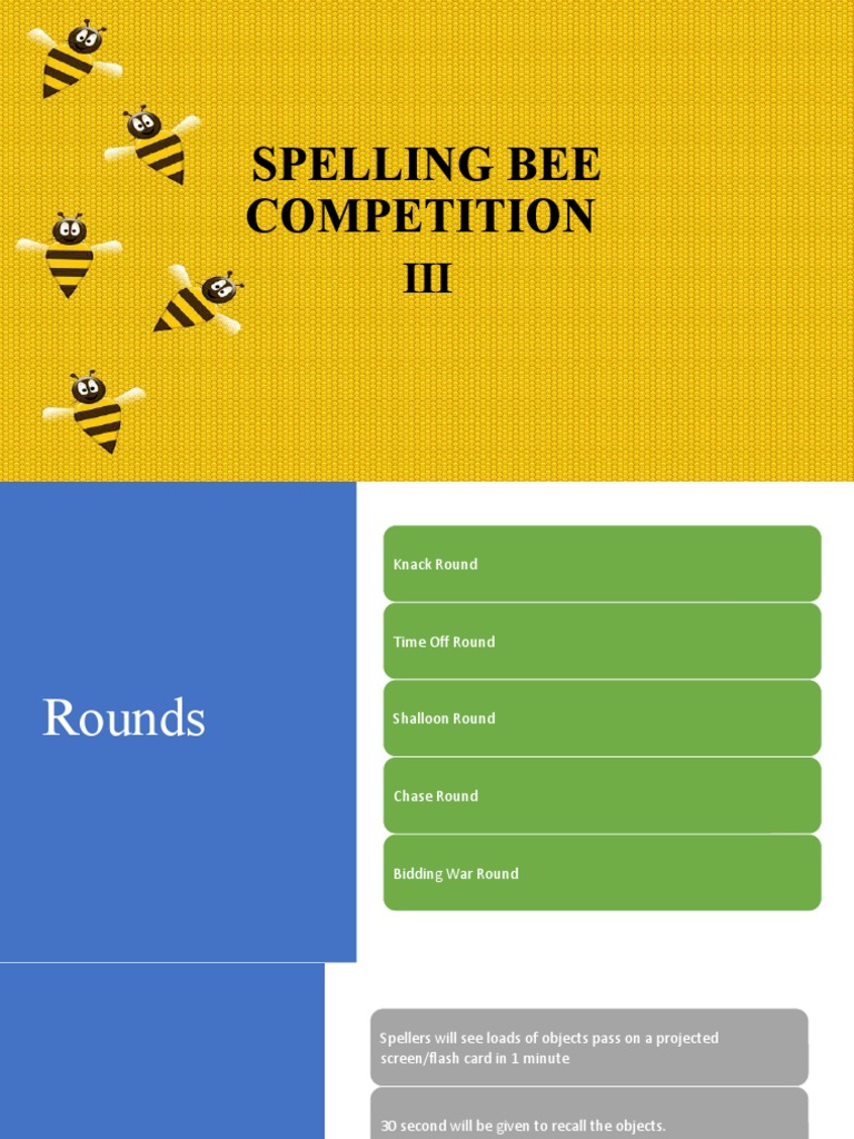 Grade 6 Spelliong Be Competition | PDF | Spelling