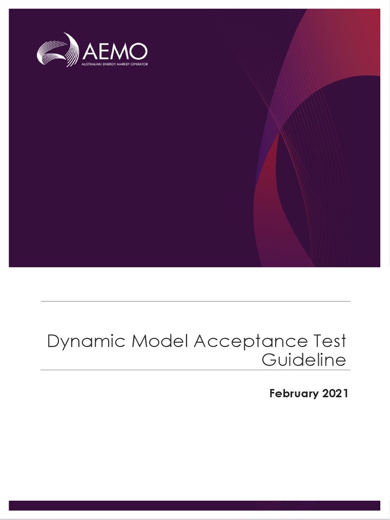 Model Acceptance Test Guideline Feb 2021 | PDF | Simulation | Electric ...