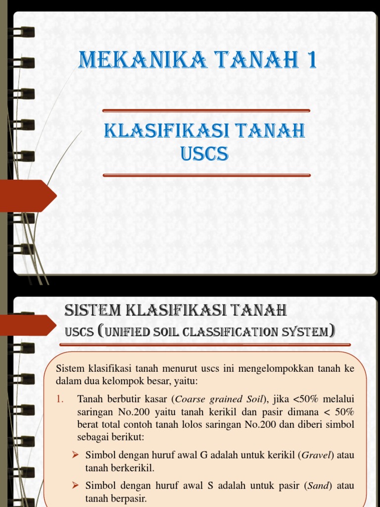 Klasifikasi Tanah Menurut Sistem USCS | PDF