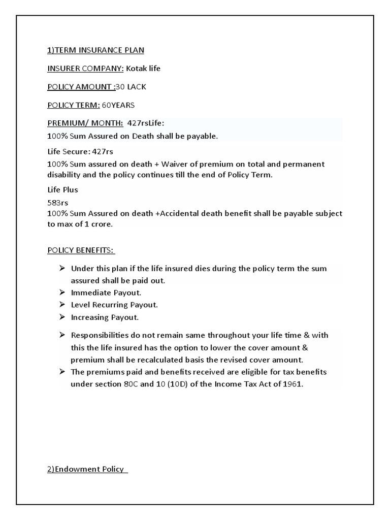 Policy Pitch | PDF | Insurance | Life Insurance