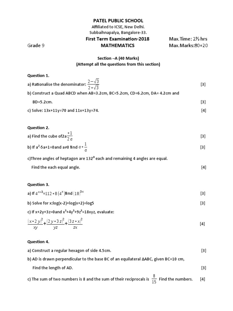 Grade 9 Maths | PDF | Triangle | Euclid