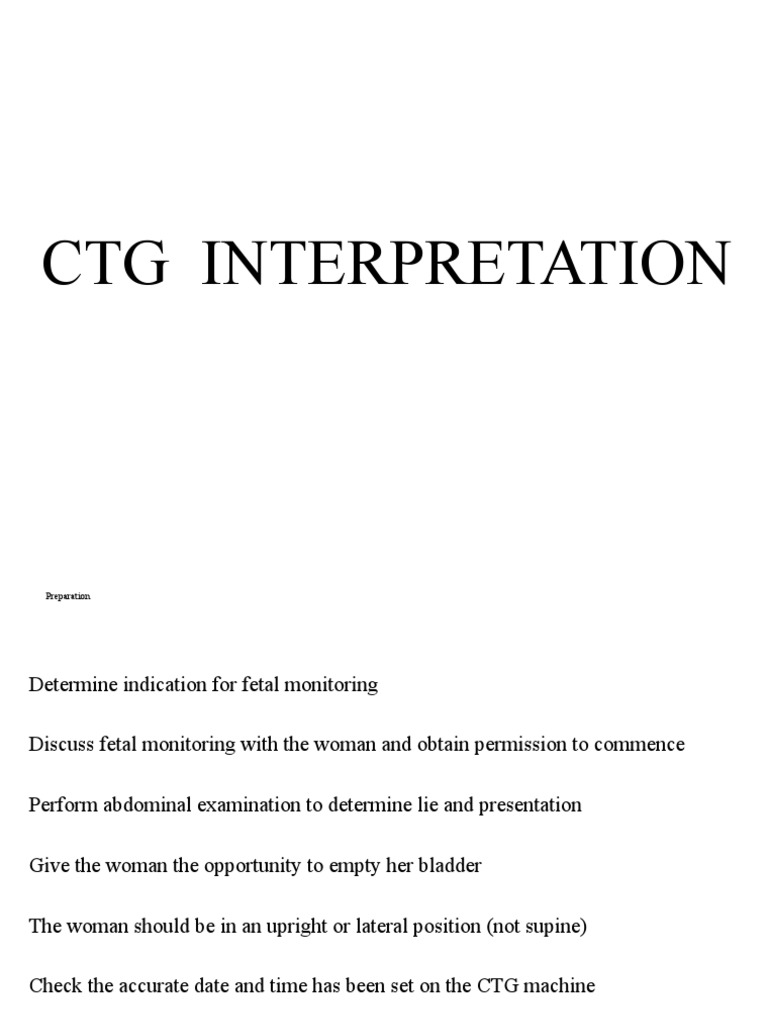 CTG INTERPRETATION GUIDE | PDF | Medicine | Medical Specialties