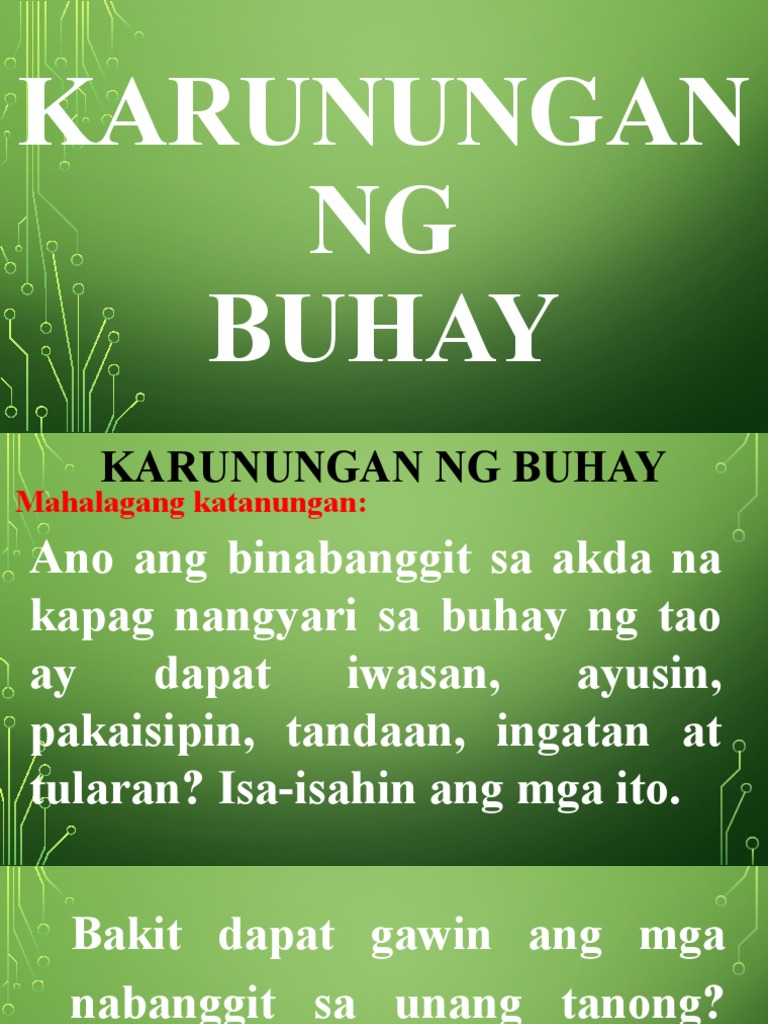 Karunungan NG Buhay | PDF