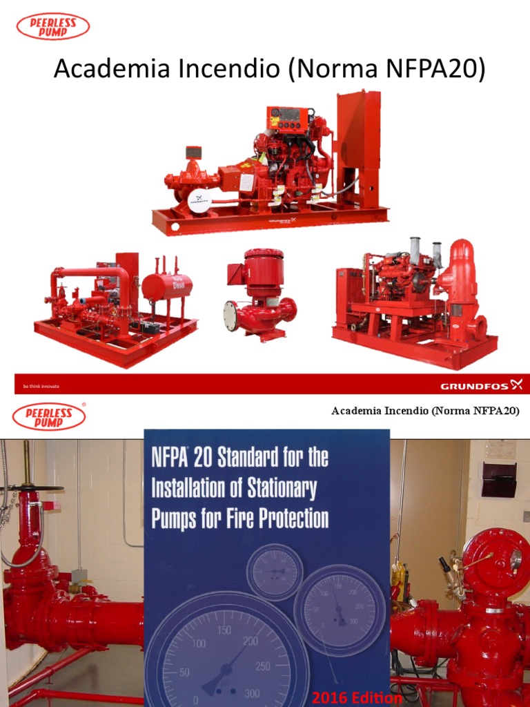 Capacitación Nfpa20 Grundfos | PDF | Bomba | Agua