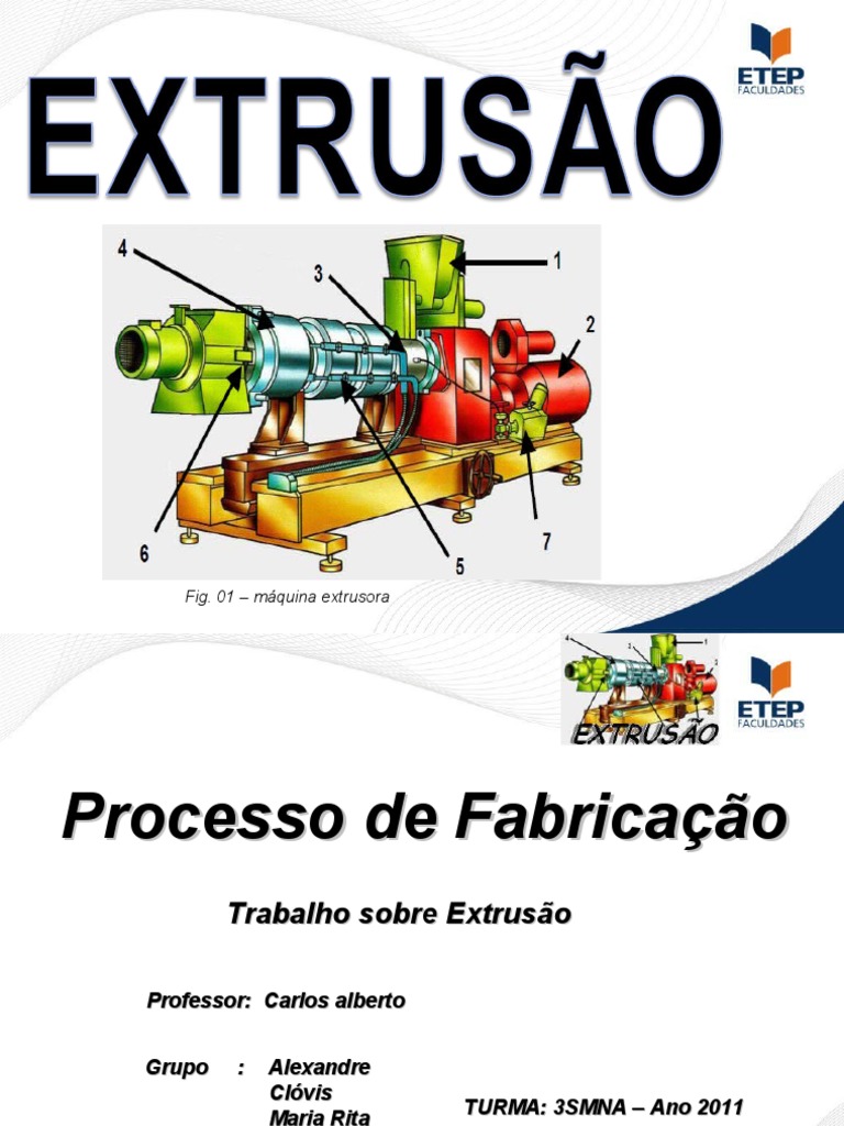 Processos de Fabricação Extrusao | PDF | Natureza | Extrusão