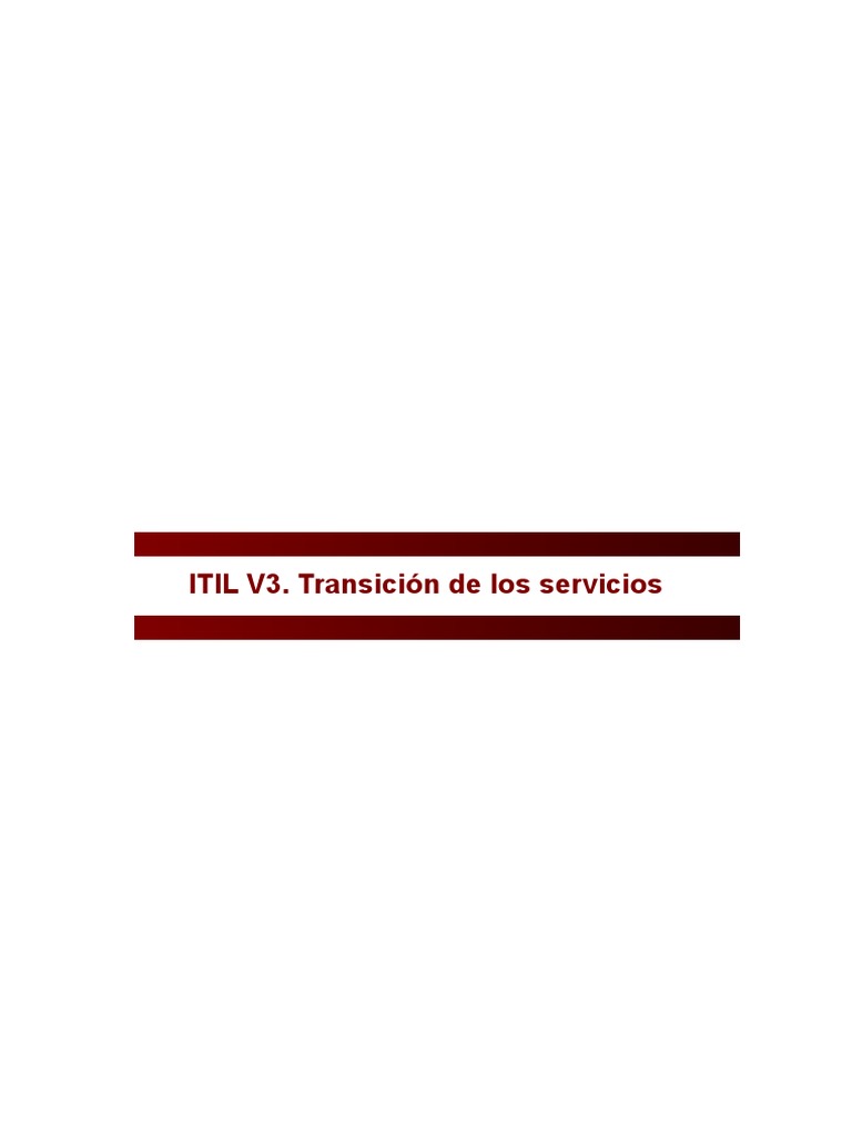 3-Transición Del Servicio - ITIL V3 | Descargar gratis PDF | Itil ...