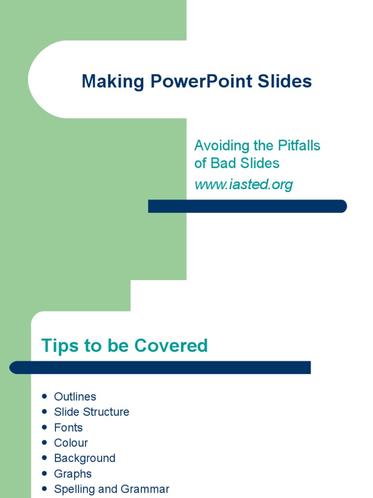 Making Powerpoint Slides: Avoiding The Pitfalls of Bad Slides | PDF | Cognition | Communication
