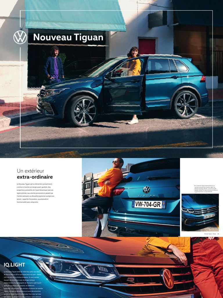 Nouveau Tiguan : Design et Technologies Innovantes | PDF | Autoroute ...