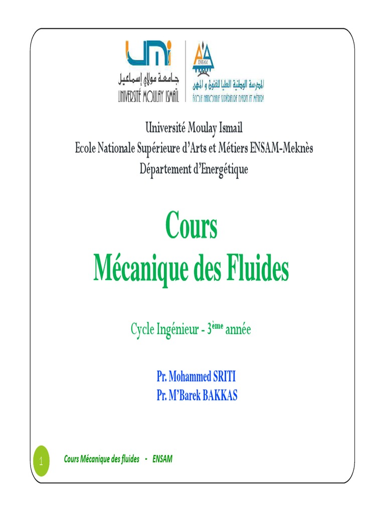 Dynamique des Fluides Parfaits | PDF | Dynamique des fluides | Pression