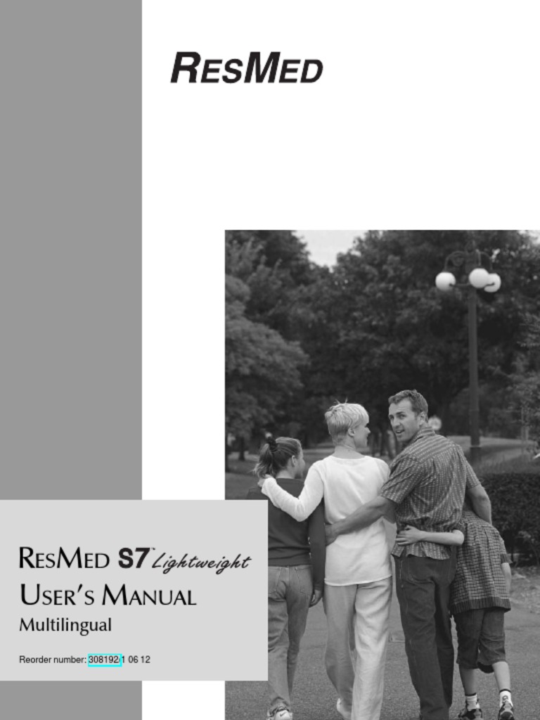 Ventilador S7 Lightweight - Resmed | PDF | Menu | Ac Power Plugs And ...