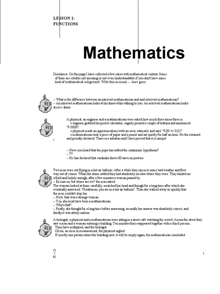 Mathematical Functions and Applications | PDF | Variable (Mathematics ...