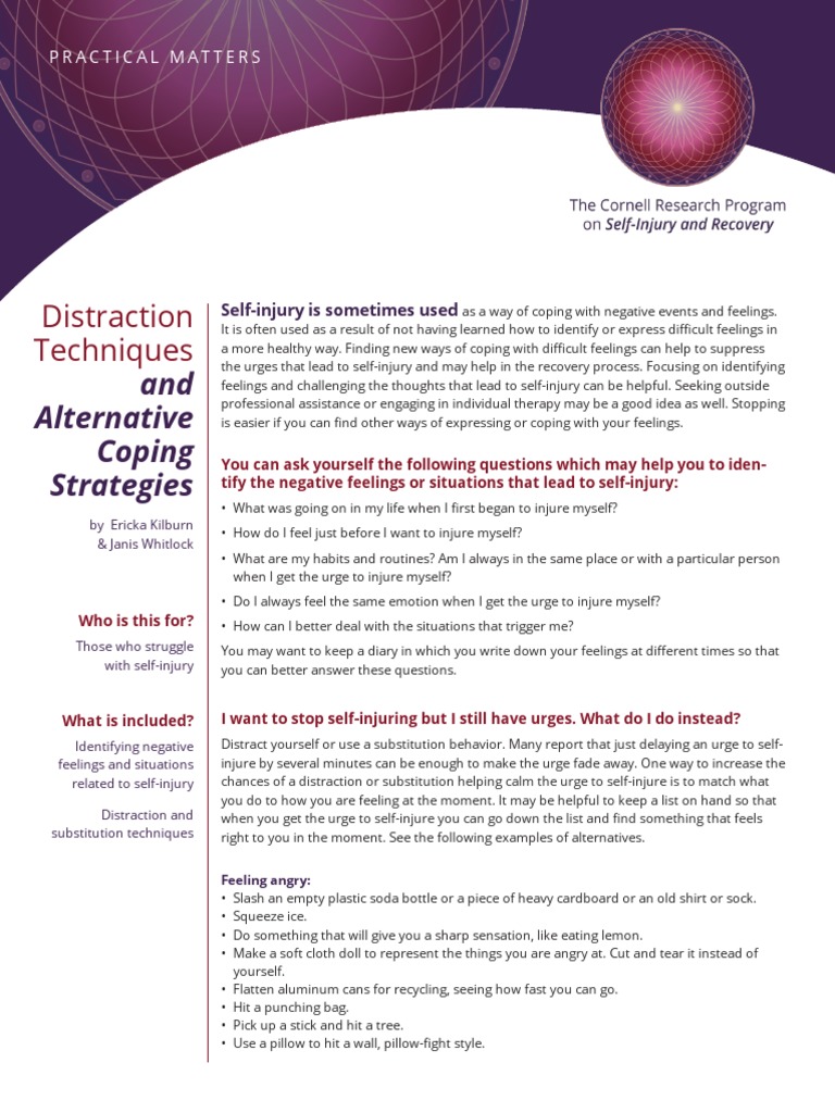 Distraction Techniques PM 2 | PDF | Feeling | Self Harm