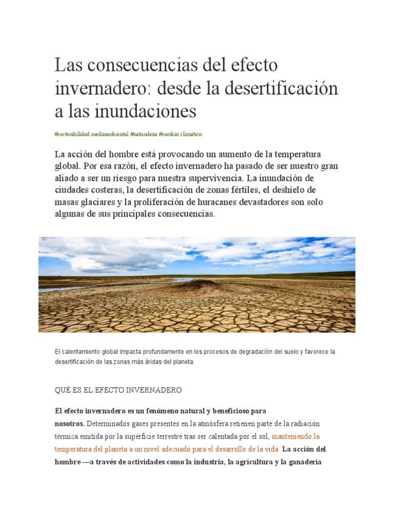 Efecto Invernadero Pdf Gases De Efecto Invernadero Cambio Climático