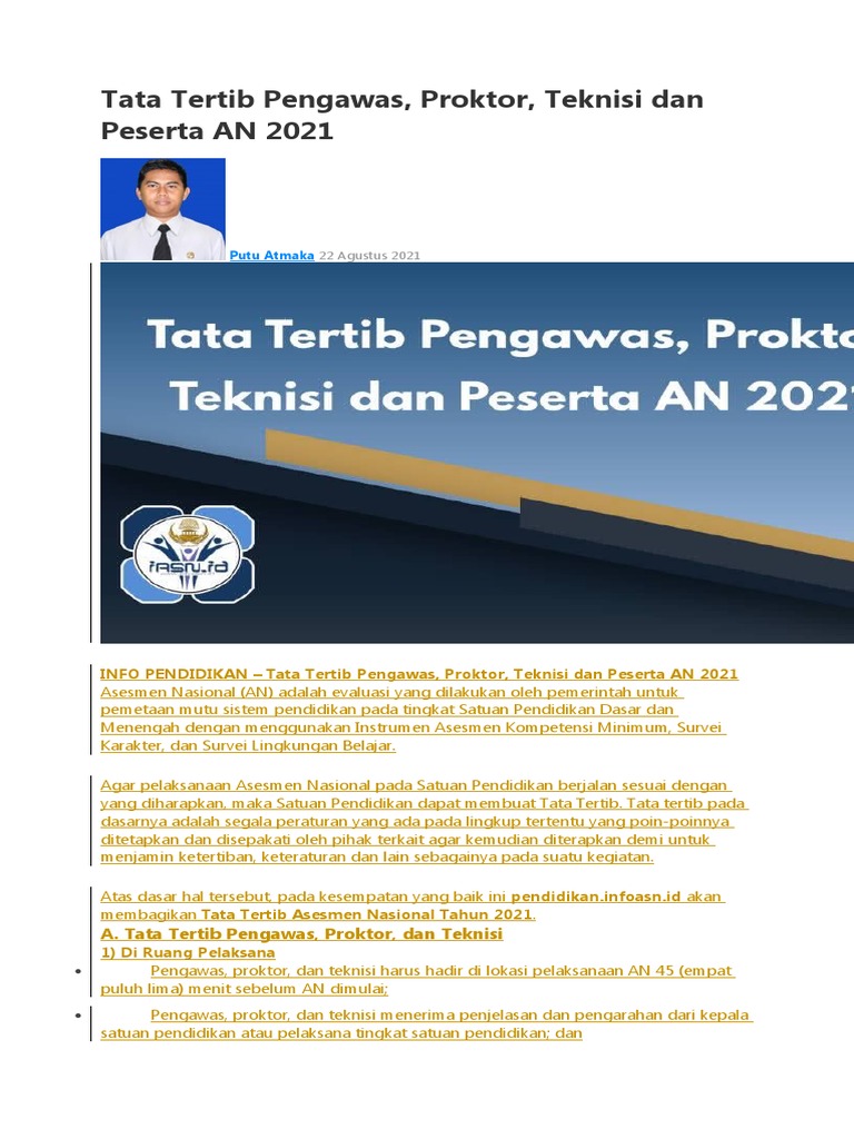 Tata Tertib Pengawas | PDF