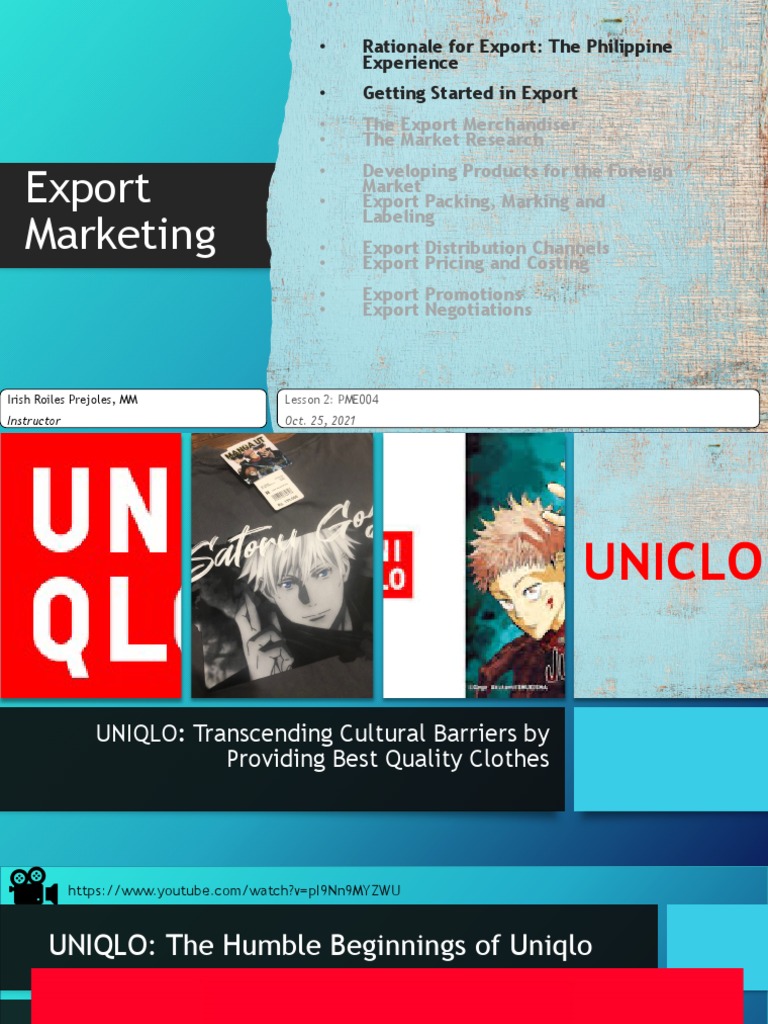 Export Marketing Rationale For Export The Philippine Experience and Getting Started in Export ...
