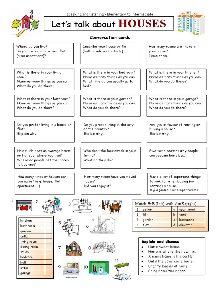 Lets Talk About Home Houses | PDF | Language Arts & Discipline ...