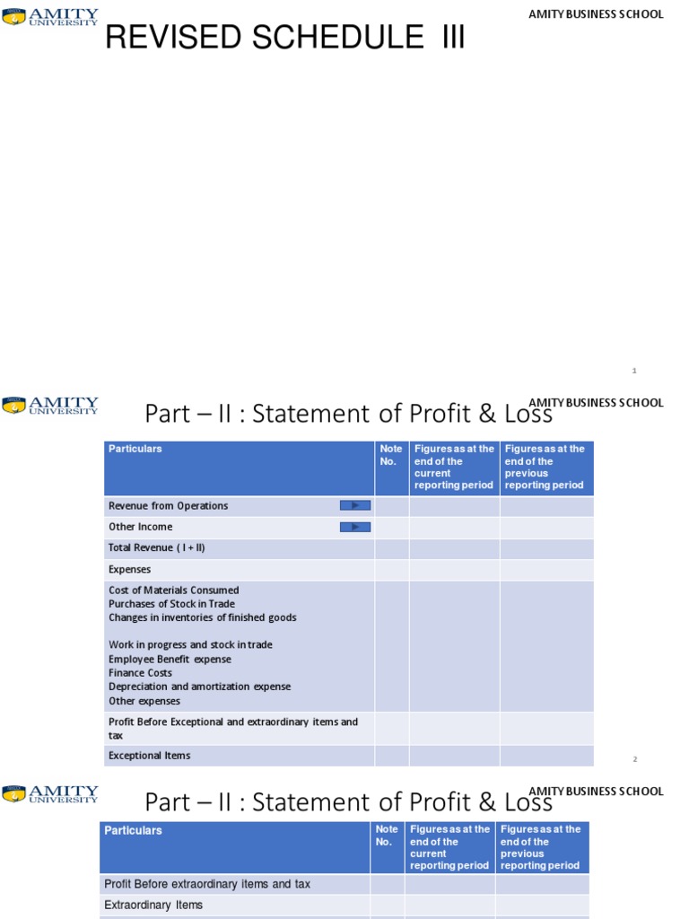 Format Final Account As Per Schedule Iii - LP 6 | PDF | Expense ...