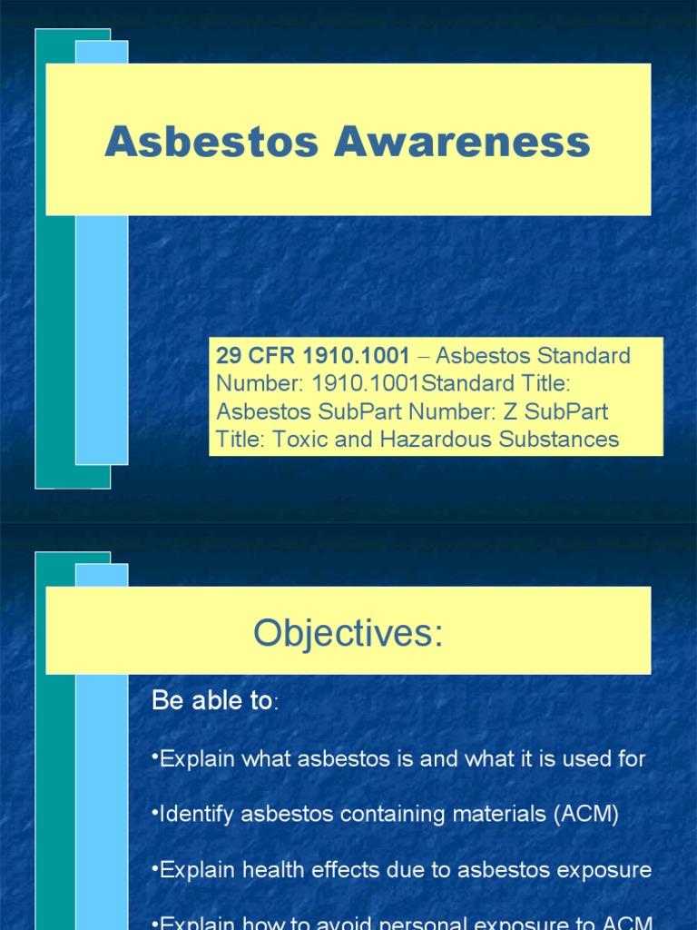Asbestos Awareness | PDF | Asbestos | Working Conditions