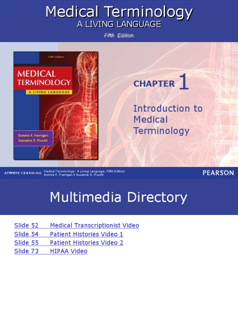 Medical Terminology CH 1 | PDF | Medicine | Patient