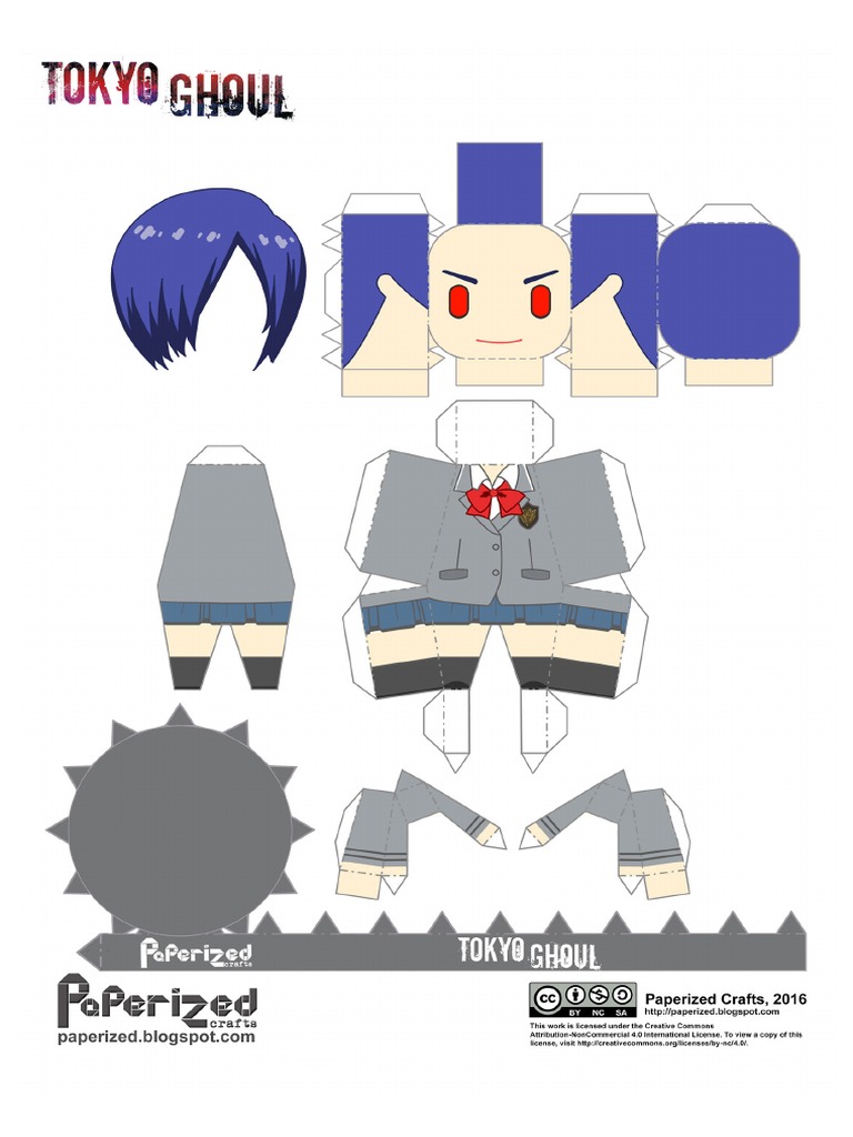 Tokyo Ghoul - Touka Kirishima Papercraft | PDF