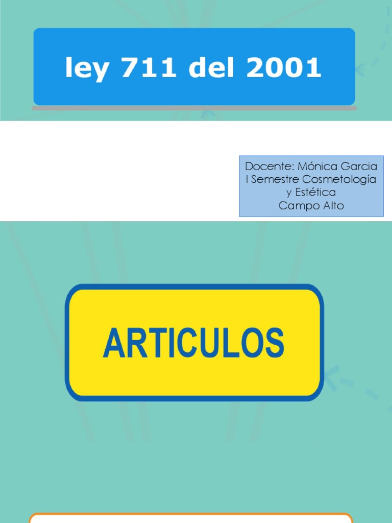 Ley 711 de 2001 19 de Octubre 2021 | PDF