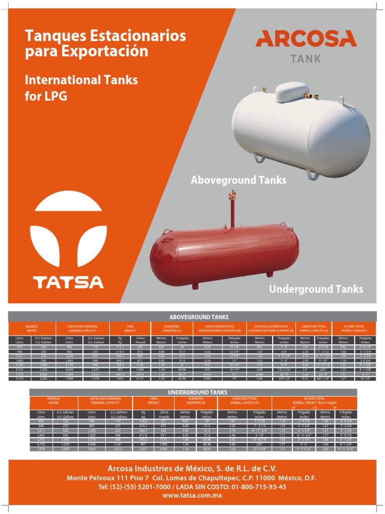Especificaciones de Tanques de GLP | PDF | Metrology | Gas Technologies