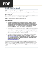 Fysik 1a Uppdrag 4 (Hermods) | PDF