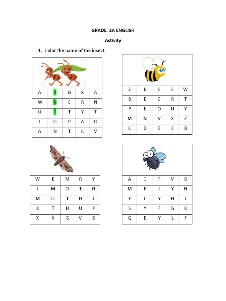 Grade 2a and 2b English | PDF
