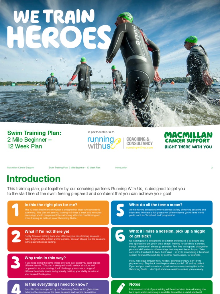 Swim Training Plan 2m Beginner | Download Free PDF | Hobbies | Physical ...