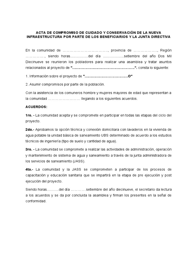 Modelo de Acta | PDF