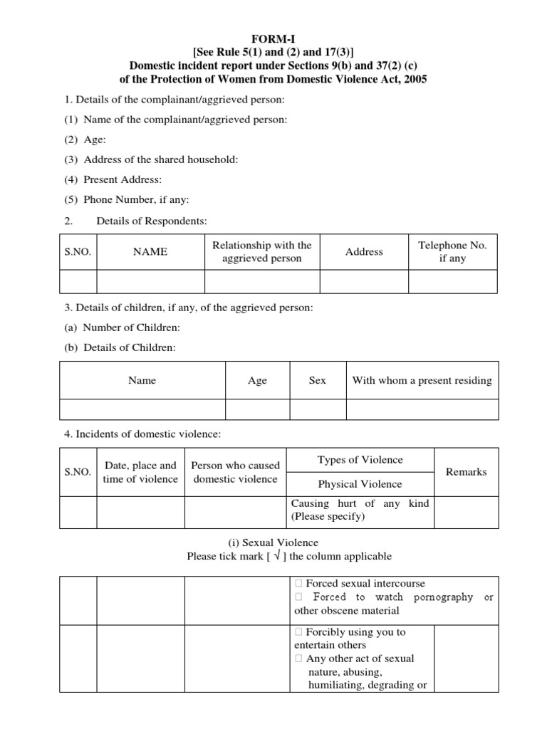 DVC Format Form-I | PDF | Deviance (Sociology) | Government