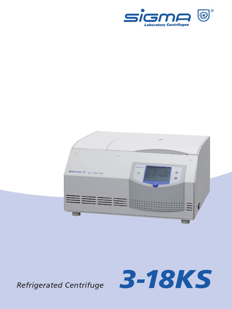 Sigma 3 18KS | PDF | Centrifuge | Acceleration