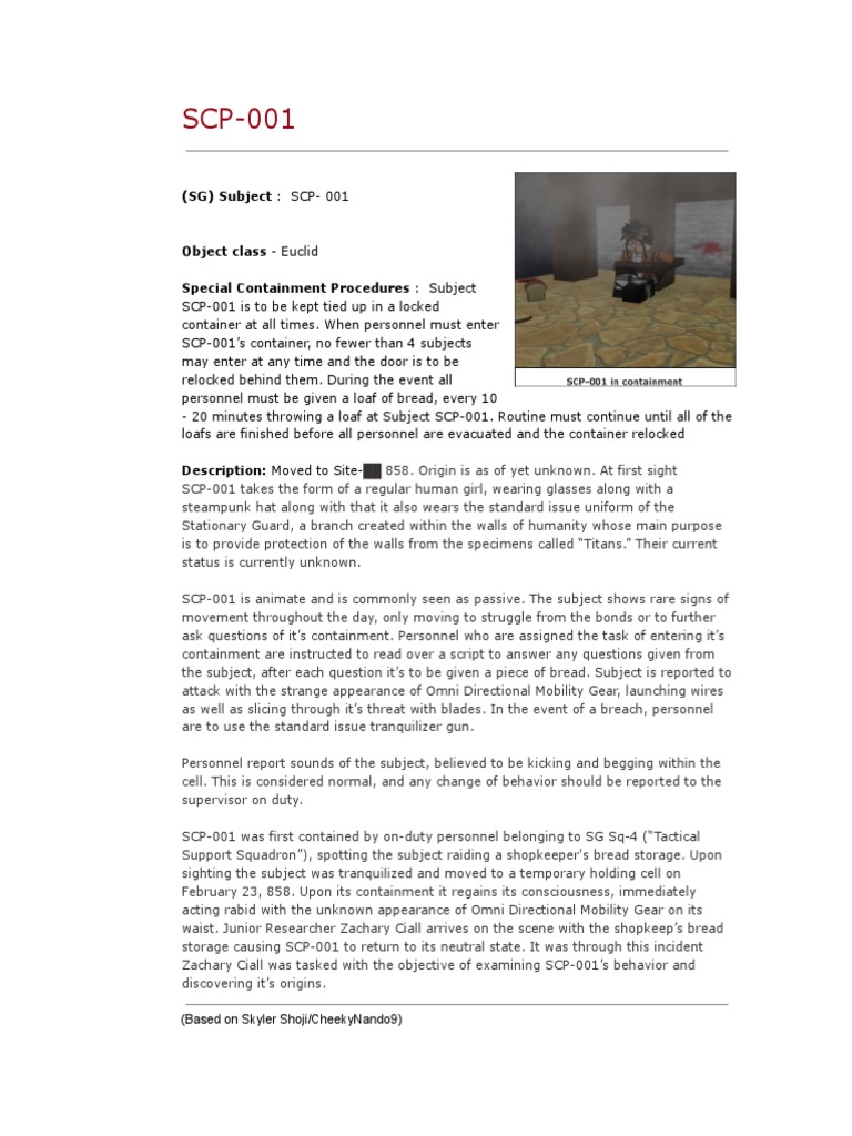 (SG) SCP 001 - Skyler Storm | PDF