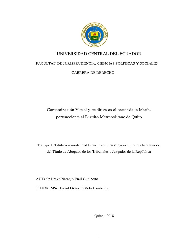 T Uce 0013 Jur 161 | PDF | Contaminación | Desarrollo sostenible