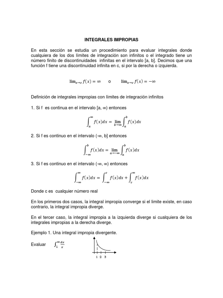 Integrales Impropias 2020 II | PDF | Integral | Matemáticas