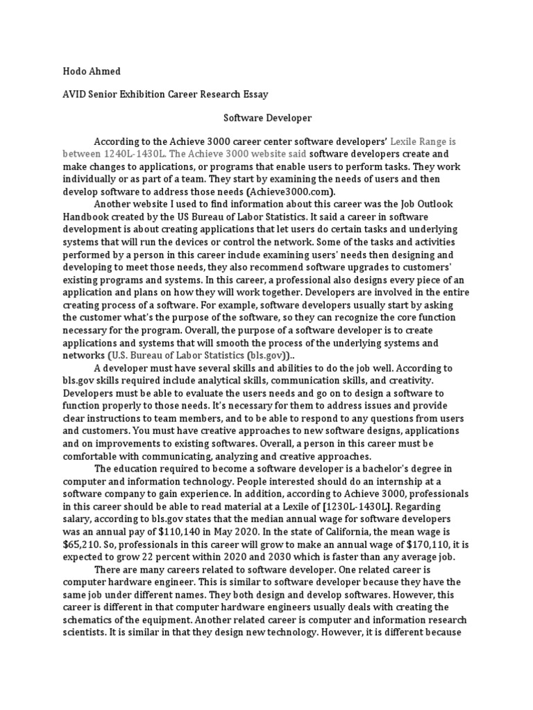 Career Insights: Software Developer | PDF | Programmer | Software