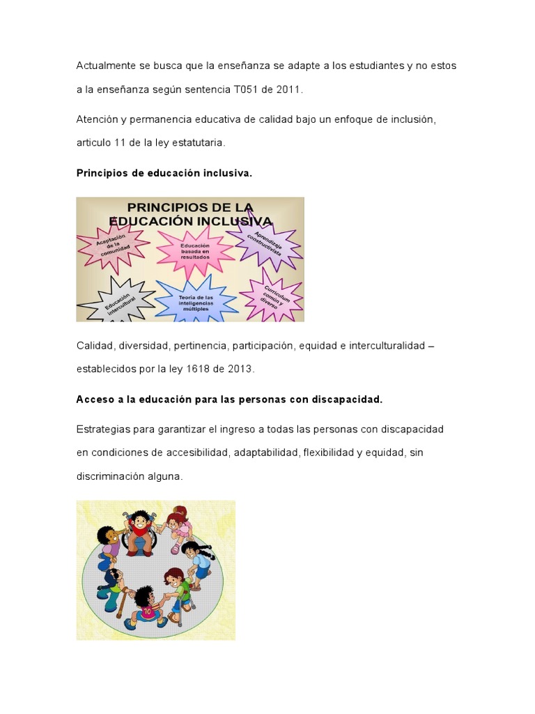 Infografia Plan Decenal Inclusivo | PDF