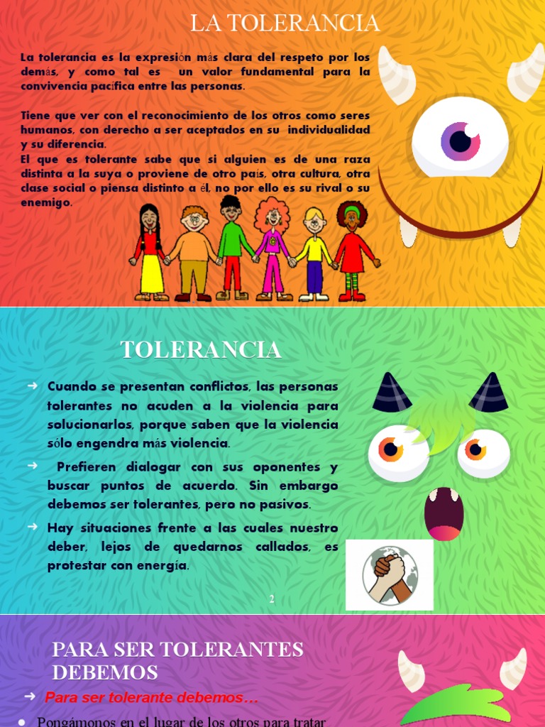 La Tolerancia | PDF | Ciencias sociales | Relaciones personales, crianza y desarrollo personal