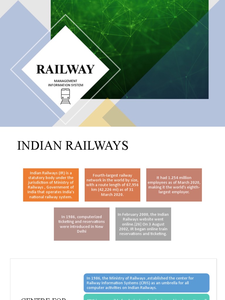 Railway: Management Information System | PDF | Computer Network | Rail ...