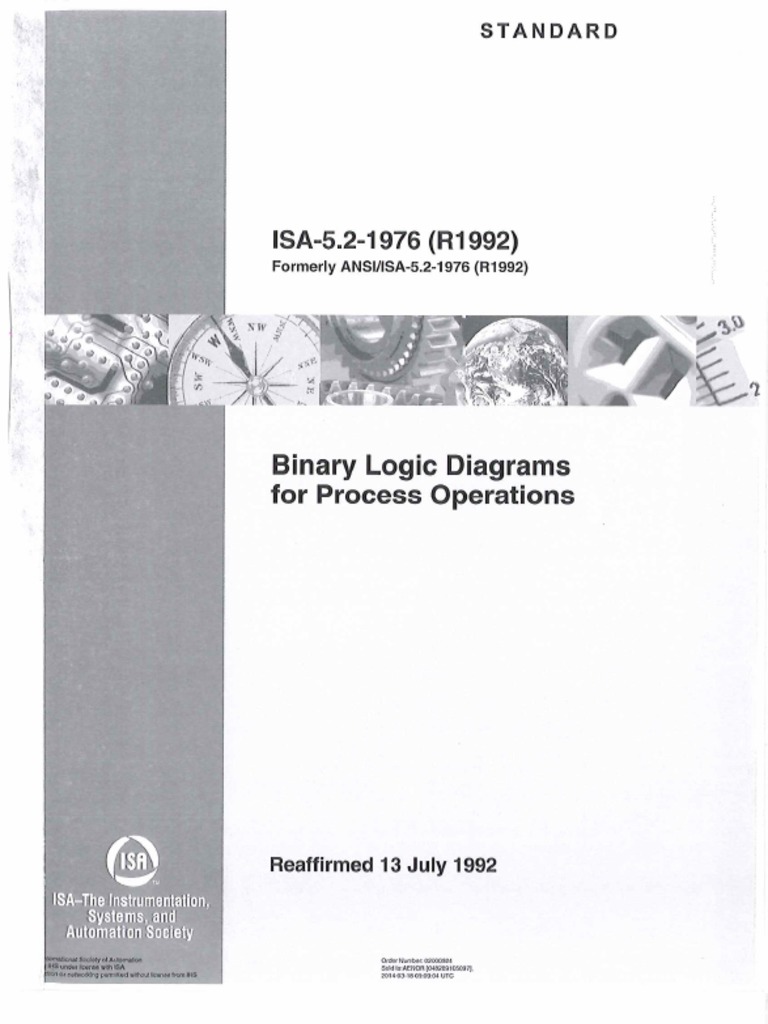 ISA-5.2 - Binary Logic Diagrams For Process Operations - 1992 - EN | PDF