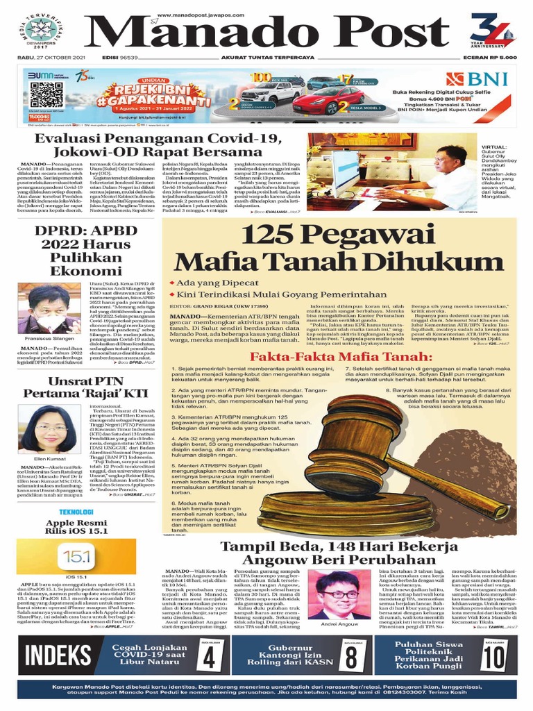Manado Post 27 Oktober 2021 | PDF
